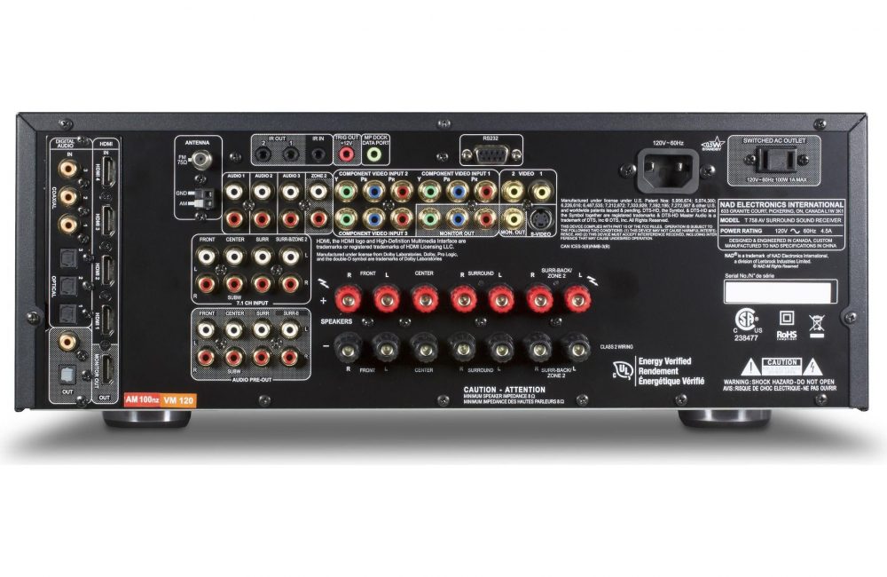 NAD T 758 V3i A/V Receiver 7.1 4K Bluos Hi Res MQA Full Decoder Atmos ...